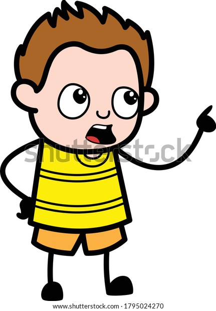 Cartoon Young Boy Saying Something Character Stock Vector (Royalty Free ...