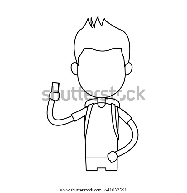 Cartoon Young Boy Student Avatar Stock Vector (Royalty Free) 641032561 ...