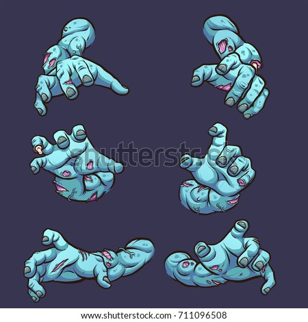 Cartoon Zombie Arms Reaching Viewer Vector Stock Vector (Royalty Free ...