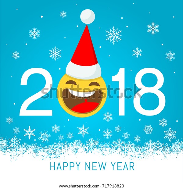Cartoonish Vector Illustration 2018 New Year Stock Vector (Royalty Free ...