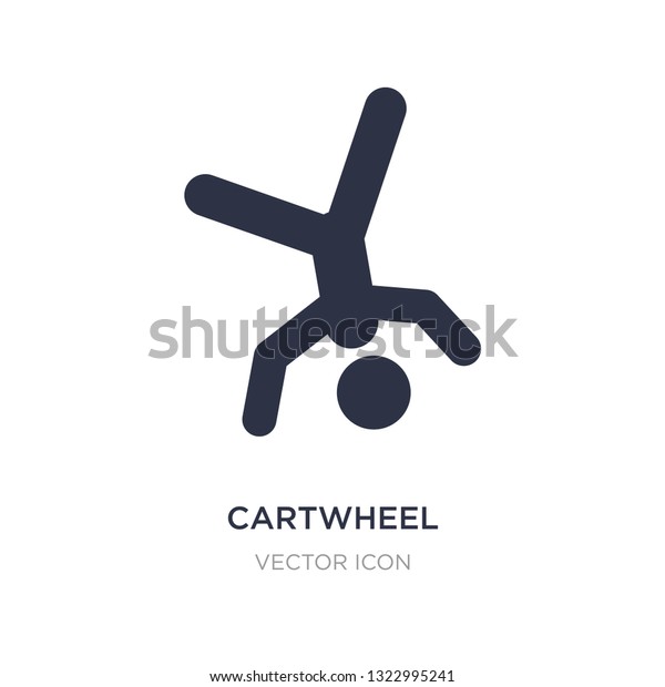 Cartwheel Icon On White Background Simple Stock Vector (Royalty Free ...