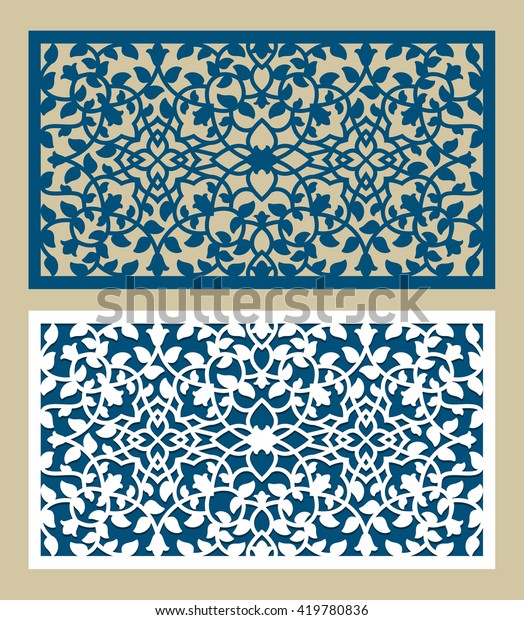 Carved Greeting Card Pattern Template Suitable Stock Vector (Royalty ...