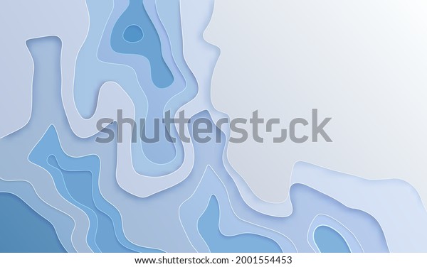 Carving Blue Paper Cut Background Vector Stock Vector (Royalty Free ...