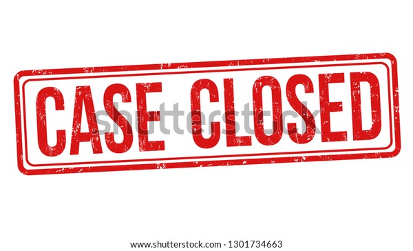Case Closed Sign Stamp On White Stock Vector (Royalty Free) 1301734663 ...