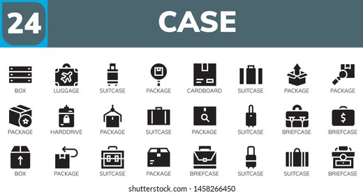 Case Icon Set 24 Filled Case Stock Vector (Royalty Free) 1458266450 ...