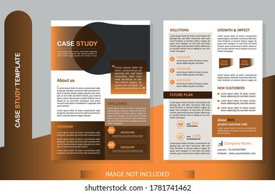 Case Study Business Brochure Template Stock Vector (Royalty Free ...