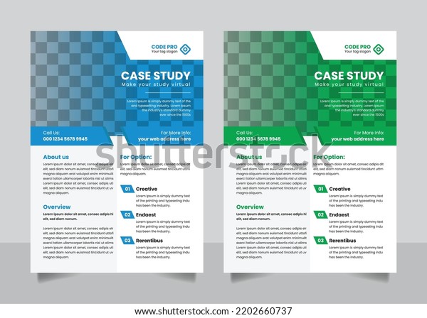 Case Study Flyer Banner Poster Leaflet Stock Vector (Royalty Free ...