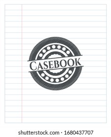 Casebook Emblem Pencil Effect Vector Illustration Stock Vector (Royalty ...
