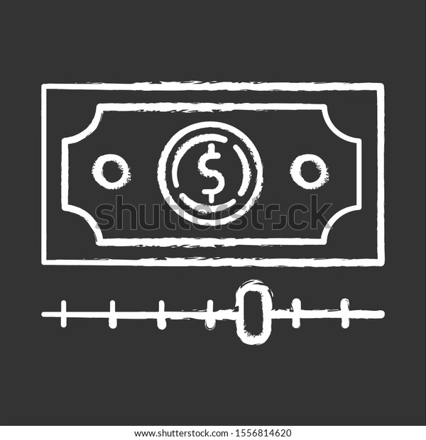 Cash Advance Chalk Icon Increasing Budget Stock Vector (Royalty Free ...