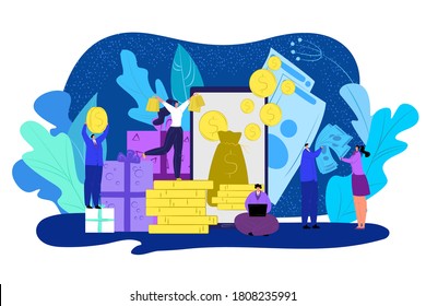 Cash Back Reward Concept Vector Illustration Stock Vector (Royalty Free ...