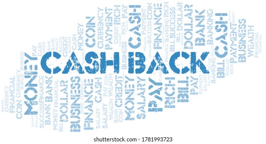 Cash Back Typography Vector Word Cloud Stock Vector (Royalty Free ...