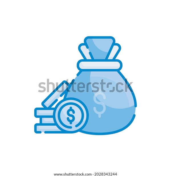 Cash Collection Vector Blue Colours Icon Stock Vector (Royalty Free ...