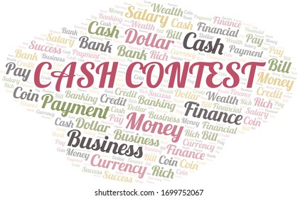 Cash Contest Typography Vector Word Cloud Stock Vector (Royalty Free ...