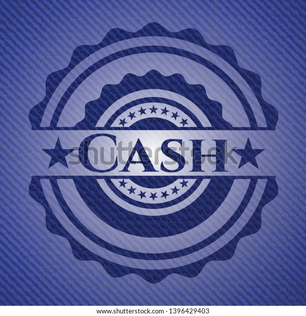 Cash Emblem Jean Background Vector Illustration Stock Vector (Royalty ...