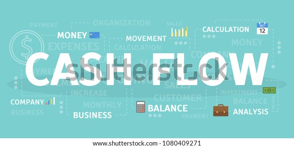 Cash Flow Concept Illustration Idea Successful Stock Vector (Royalty ...