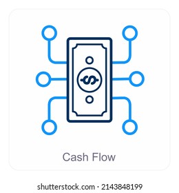 Cash Flow Network Icon Concept Stock Vector (Royalty Free) 2143848199 ...