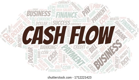 Cash Flow Typography Vector Word Cloud Stock Vector (Royalty Free ...