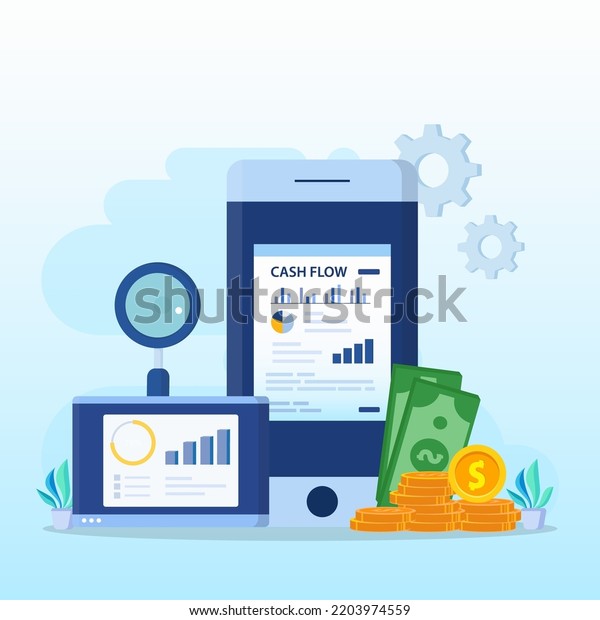 Cash Flow Vector Illustration Concept Business Stock Vector (Royalty ...