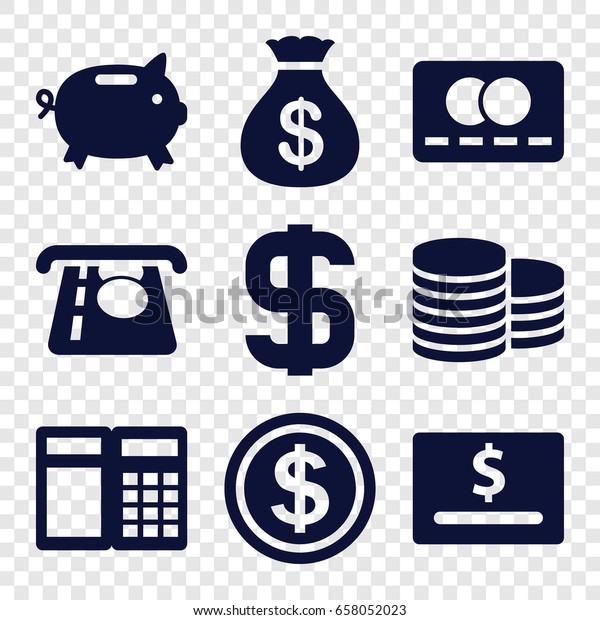 Cash Icons Set Set 9 Cash Stock Vector (Royalty Free) 658052023 ...