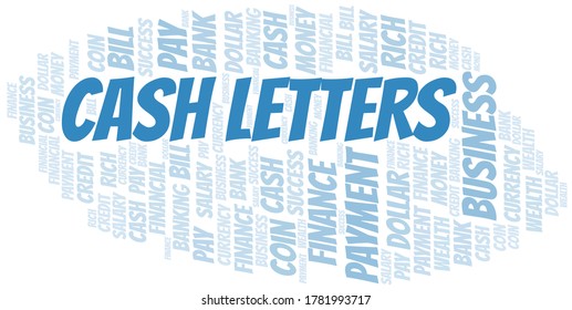 Cash Letters Typography Vector Word Cloud Stock Vector (Royalty Free ...