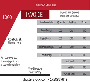 Cash Memo Invoice Design Template Vector 库存矢量图（免版税）1920989849 ...