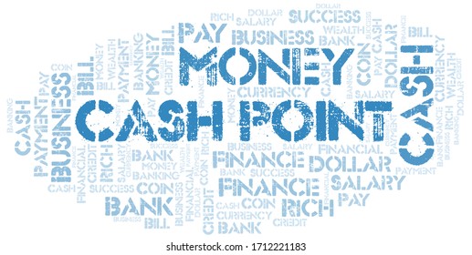 Cash Point Typography Vector Word Cloud Stock Vector (Royalty Free ...
