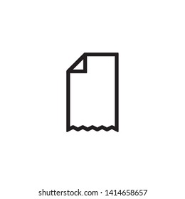 Cash Receipt Icon Vector Illustration Stock Vector (Royalty Free ...