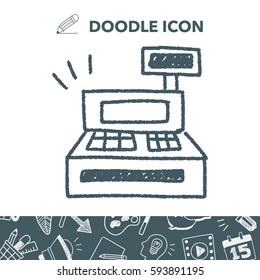 Cash Register Doodle Drawing Stock Vector (Royalty Free) 593891195 ...