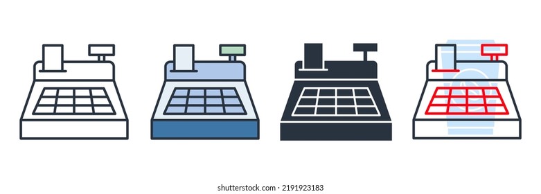 Cash Register Icon Logo Vector Illustration Stock Vector (Royalty Free ...