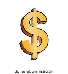 Cash Symbol Isolated Icon Vector Illustration Stock Vector (Royalty ...