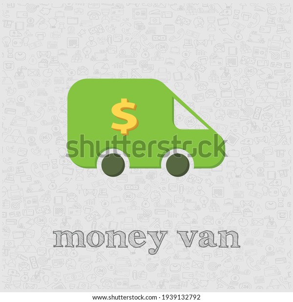 Cash Transit Van Isolated Vector Flat Stock Vector (Royalty Free ...