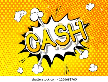 Cash Vector Illustrated Comic Book Style Stock Vector (Royalty Free ...