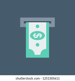 Cash Withdrawal Vector Icon Stock Vector (Royalty Free) 1251305611 ...