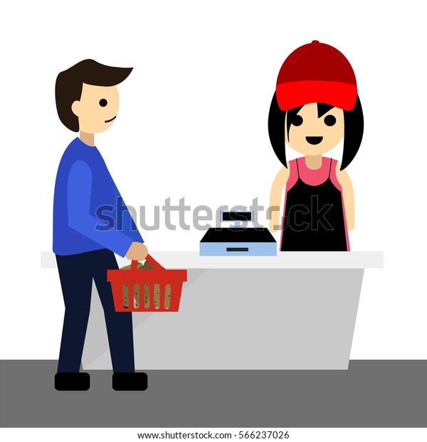 Cashier Background Design Stock Vector (Royalty Free) 566237026 ...