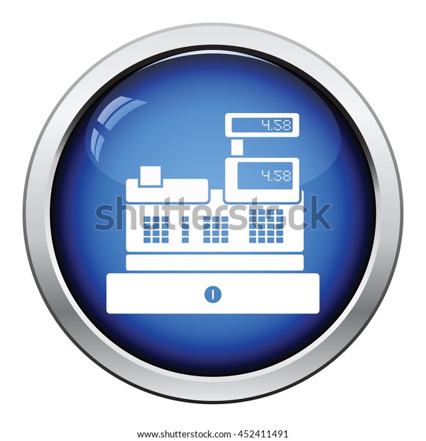 Cashier Icon Glossy Button Design Vector Stock Vector (Royalty Free ...