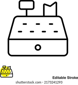 Cashier Machine Vector Line Icon Stock Vector (Royalty Free) 2173241293 ...