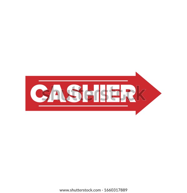Cashier Sign Arrow Vector Logo Stock Vector (Royalty Free) 1660317889 ...