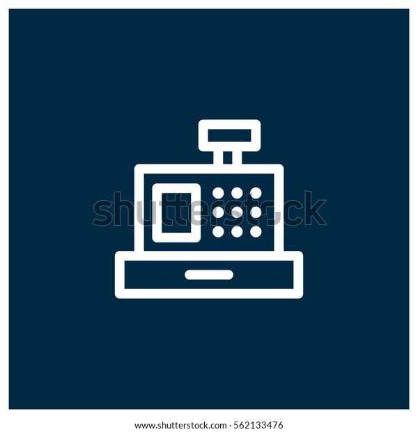 Cashier Vector Icon Pay Symbol Modern 库存矢量图（免版税）562133476