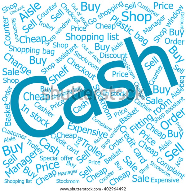 Cashword Cloud Art Background Stock Vector (Royalty Free) 402964492 ...