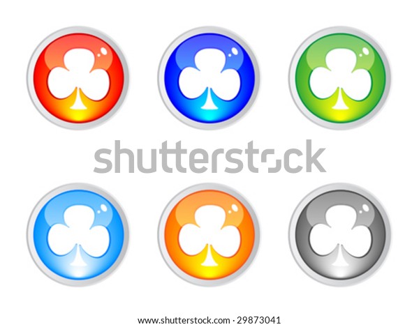 Casino Elements Clover Vector Illustration Stock Vector (Royalty Free ...