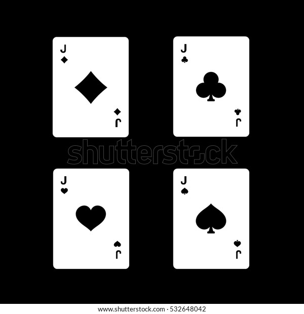 Casino Playing Card Four Jacks Flat Stock Vector (Royalty Free) 532648042