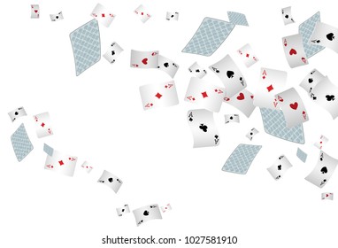 Casino Playing Cards Falling Down Playing Stock Vector (Royalty Free ...