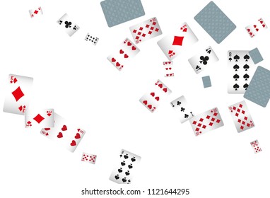 Casino Playing Cards Falling Down Playing Stock Vector (Royalty Free ...