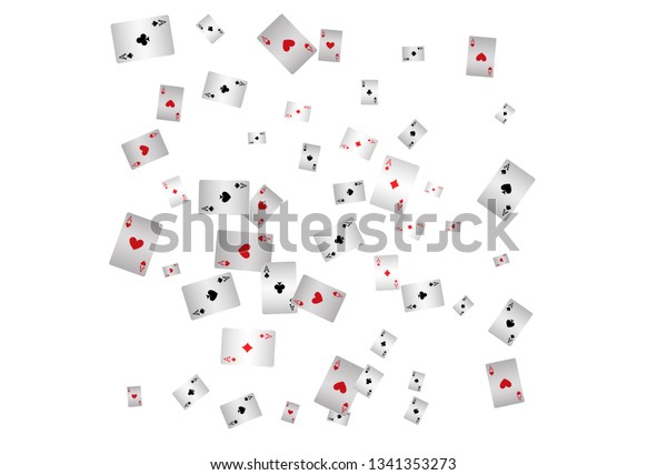 Casino Playing Cards Falling Down Vector Stock Vector (Royalty Free ...