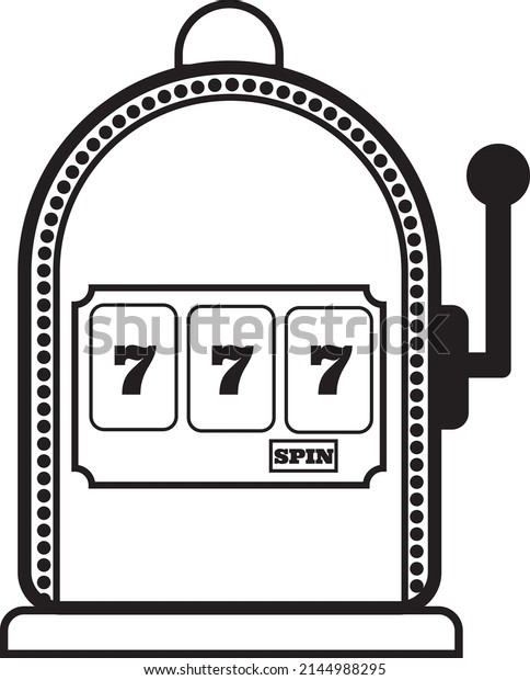 Casino Slot Machine Vector Coloring Pages Stock Vector (Royalty Free ...