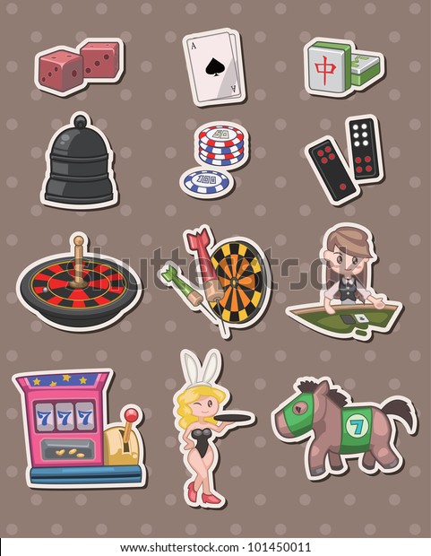 Casino Stickers Stock Vector (Royalty Free) 101450011 | Shutterstock