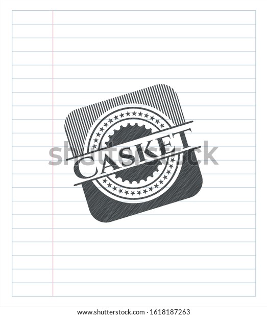 Casket Emblem Draw Pencil Effect Vector Stock Vector (Royalty Free ...