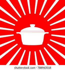 Casserole Icon Vector White Icon On Stock Vector (Royalty Free) 788963518