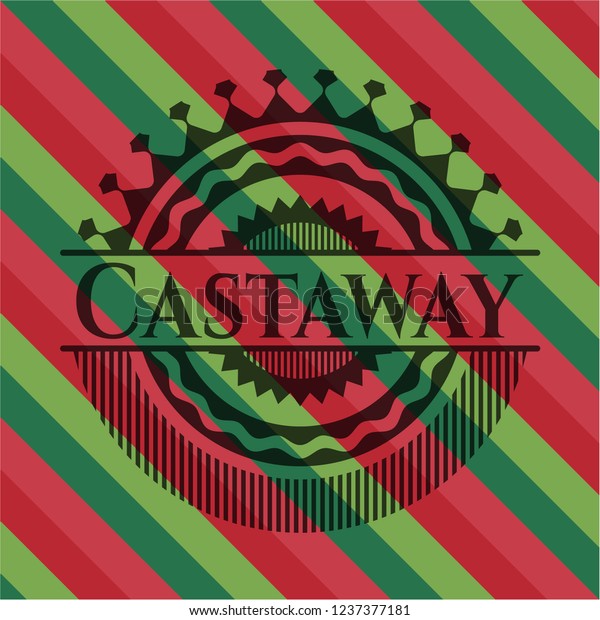 Castaway Christmas Style Badge Stock Vector (Royalty Free) 1237377181 ...