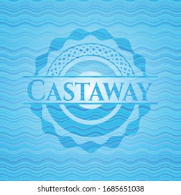 Castaway Water Concept Badge Vector Illustration Stock Vector (Royalty ...